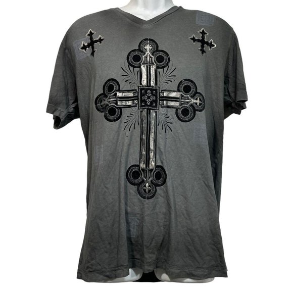 Remetee | Shirts | Remetee Affliction Mens L Y2k Graphic Tshirt Gray ...